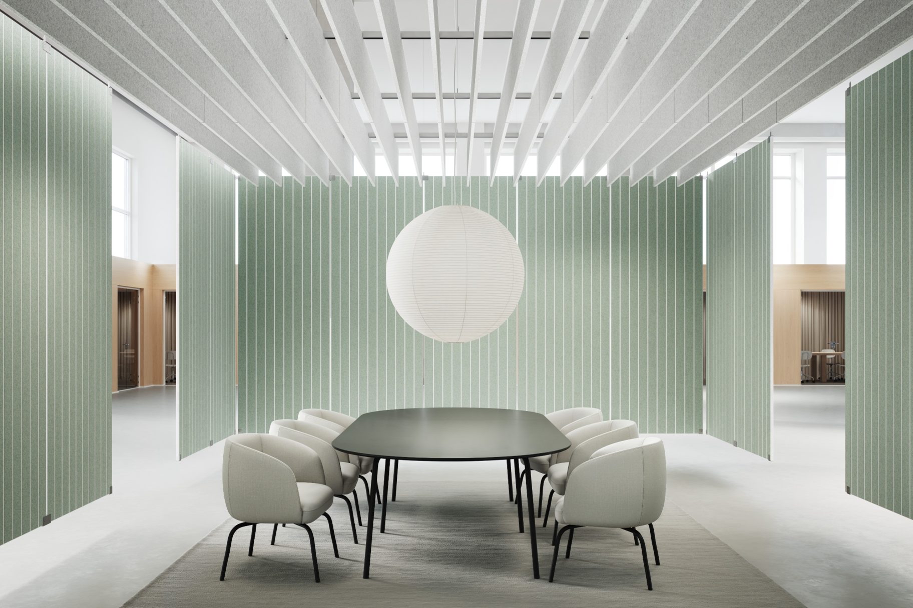 Felt Baffles – Acoustic Floating Baffles | BAUX