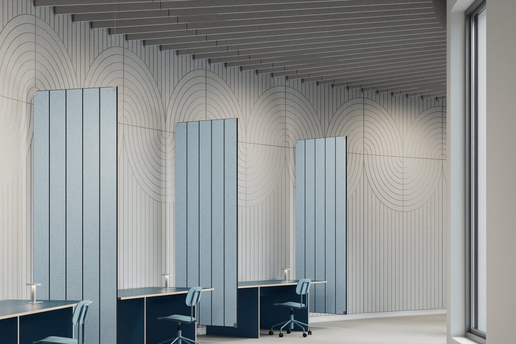 Felt Baffles – Acoustic Floating Baffles | BAUX