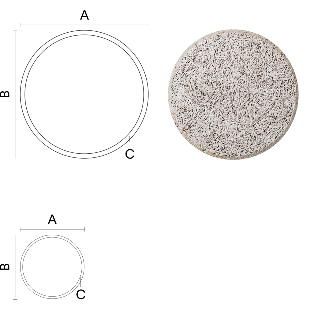 BAUX Wood Wool Tiles Circle - BAUX