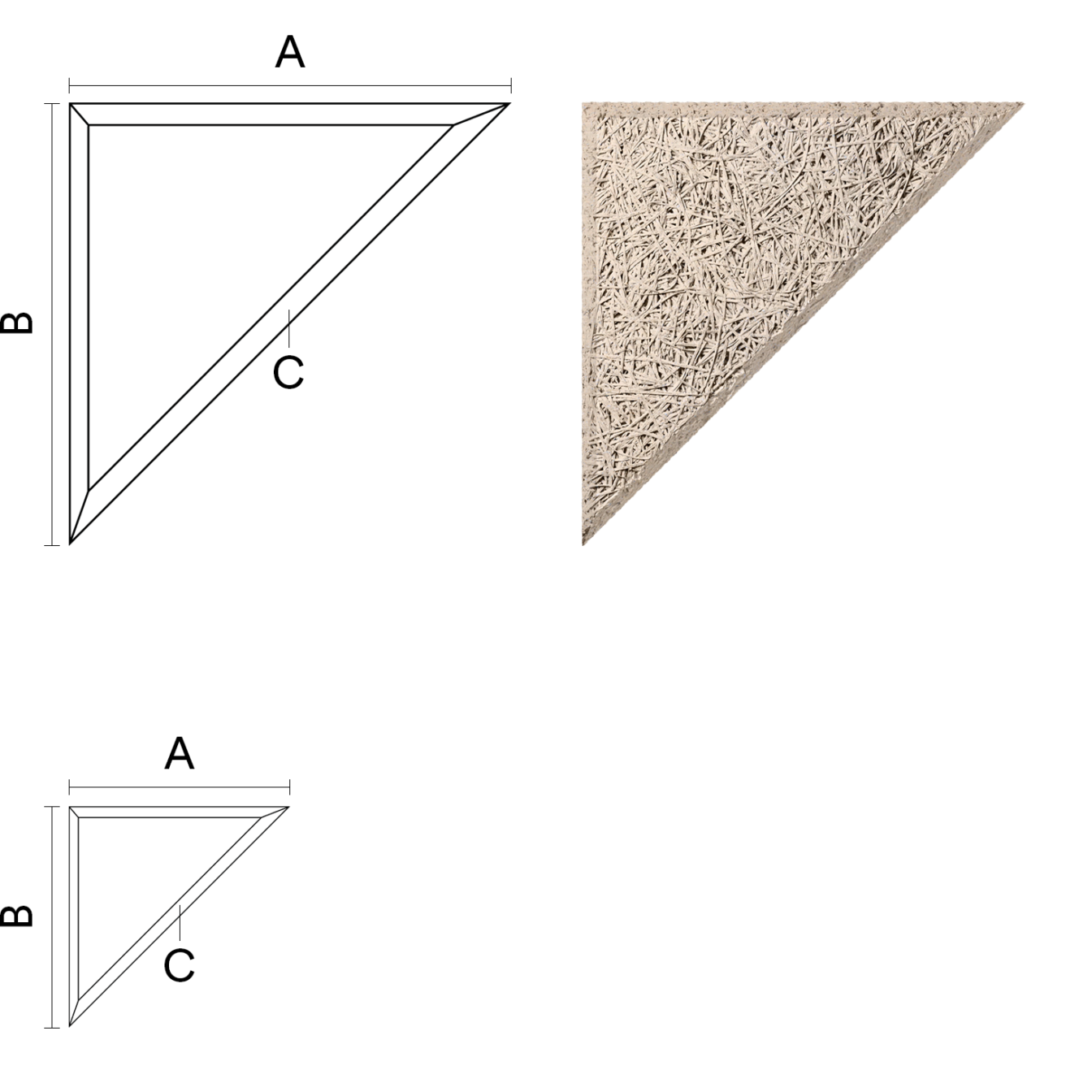 BAUX Wood Wool Tiles Triangle - BAUX