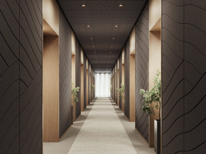 BAUX Acoustic Walls - Wood Wool, X-FELT and Pulp