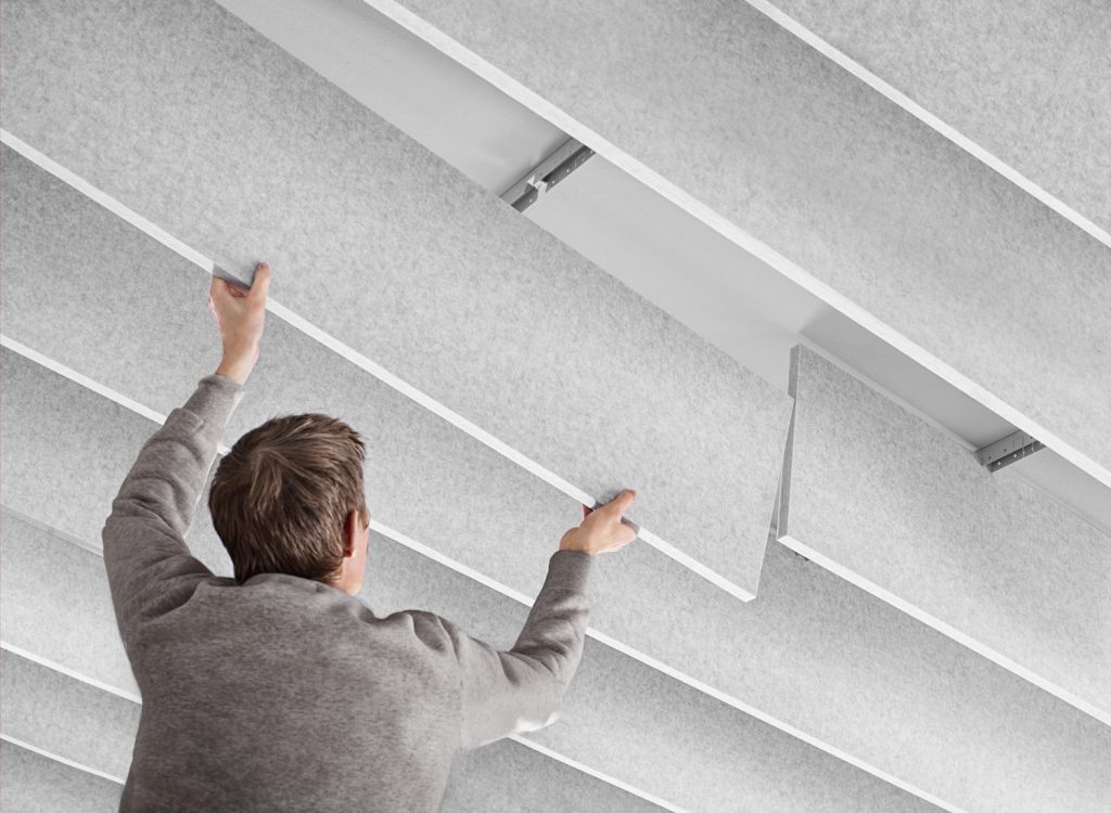 Felt Baffles – Acoustic Floating Baffles | BAUX