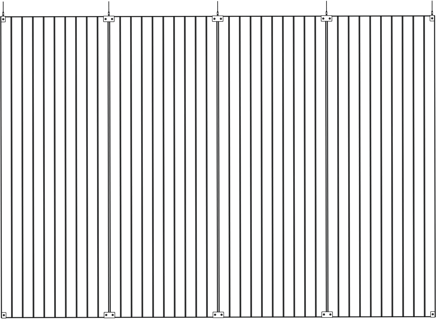BAUX X-FELT Floating Panels Straight Pinstripe | BAUX